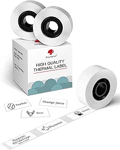 Amazon.com : Phomemo D30 Labels, 3 Roll Thermal Labels for D30 Printer ...