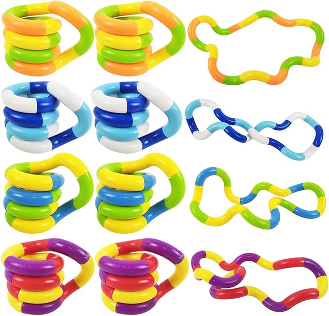 12 Pcs Tangle Fidget Toy, Fidget Toys, Tangle, Hyperkinetic Tangle ...
