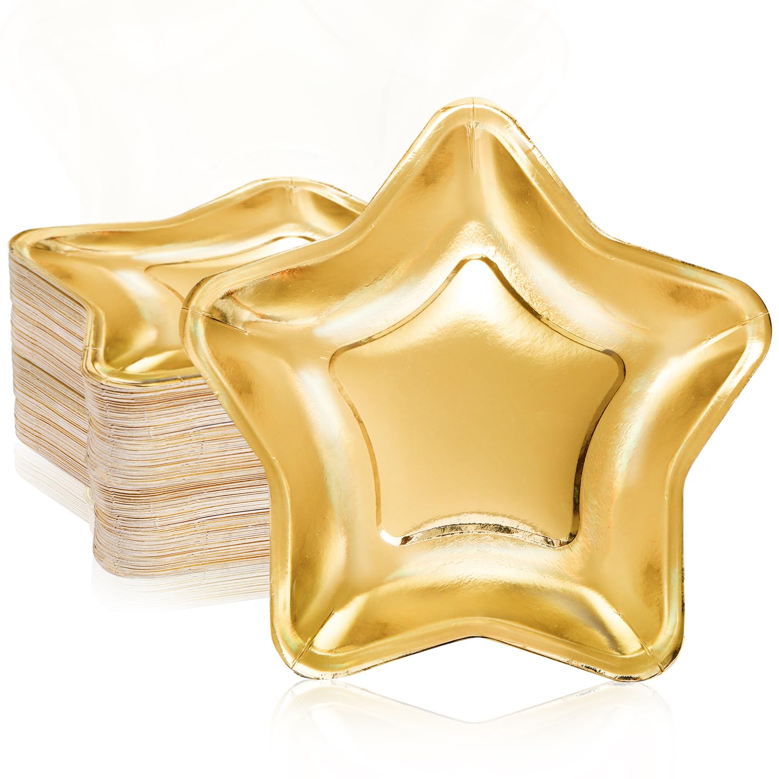Amazon.com: Tlence 100PCS Star Shape Paper Plates, 9.5 Inches ...