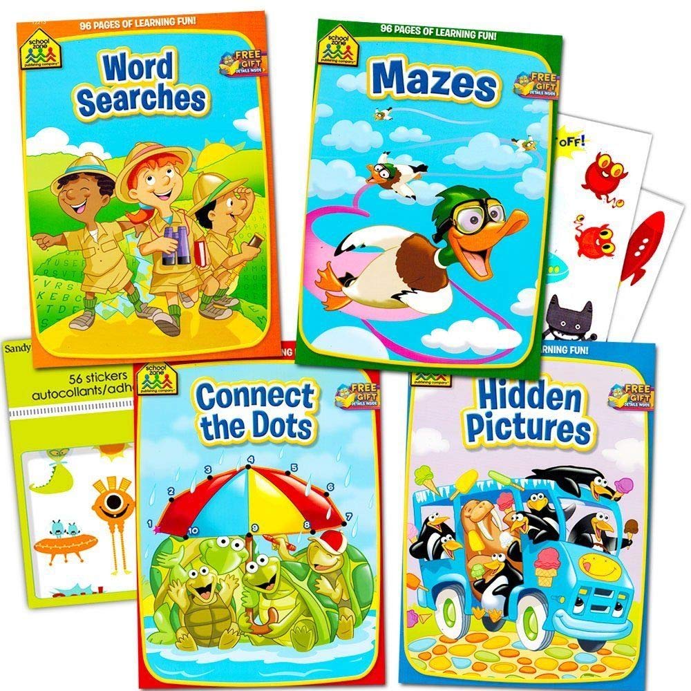 Buy School Zone Workbooks School Zone Activity Book Set Kids-- 4 Books ...