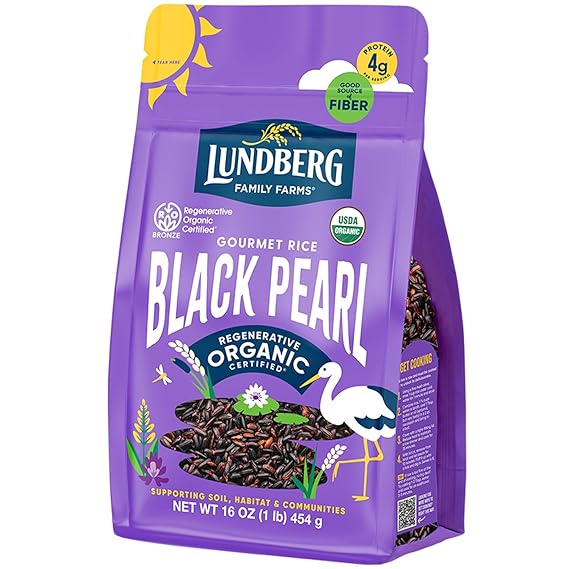Amazon.com : Lundberg Black Pearl Rice, Regenerative Organic Certified ...