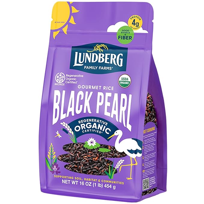 Amazon.com : Lundberg Black Pearl Rice, Regenerative Organic Certified ...