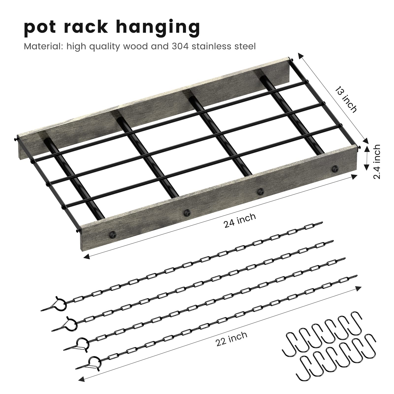 MAWEW Pot Rack Hanging,pot hanger,Hanging Pot Rack Ceiling Mount ...