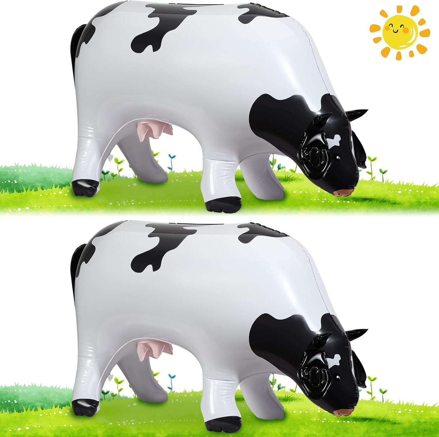 2 Pcs Cow Inflatable Animal Cow Party Favors Farm Cow Decorations for ...