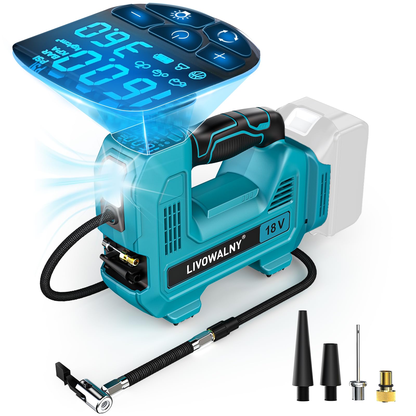 Amazon.com: Cordless Tire Inflator Air Compressor for Makita 18V ...
