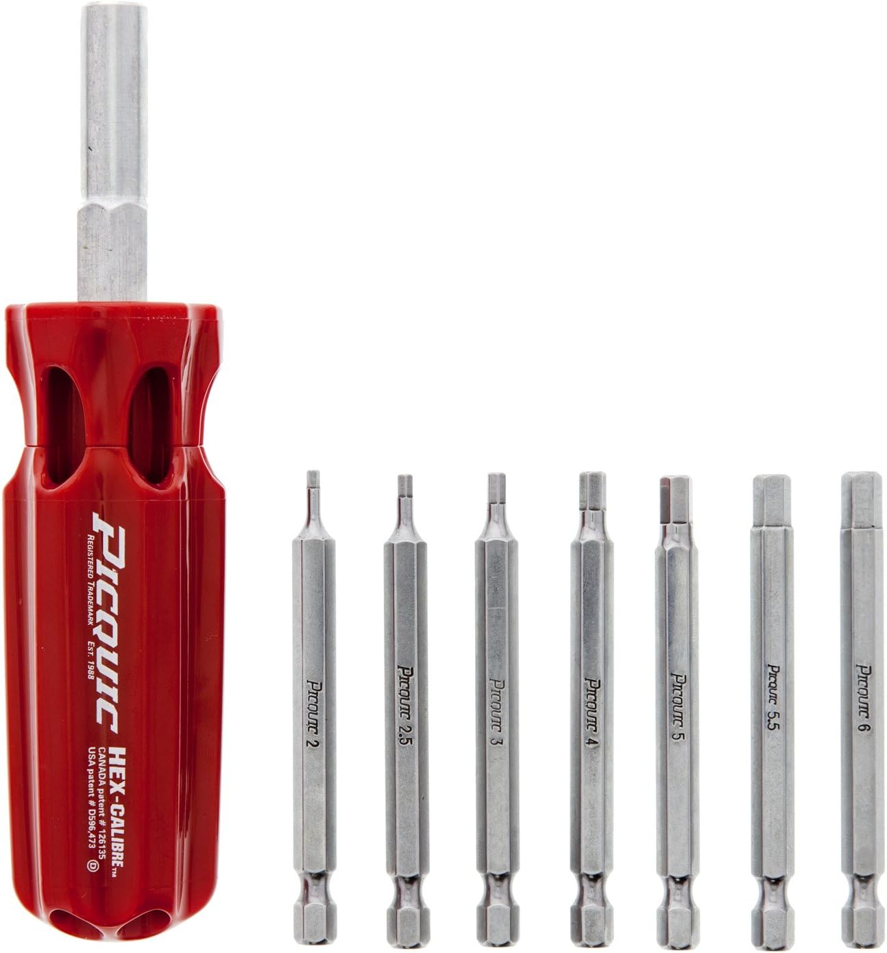 Picquic Metric Hex Keys - 2, 2.5, 3, 4, 5, 5.5, 6 mm - Amazon.com