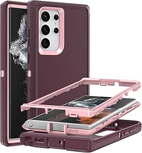 Amazon.com: Jshru for Samsung Galaxy S22 Ultra Case, with [2 Pack] HD Screen Protector ...