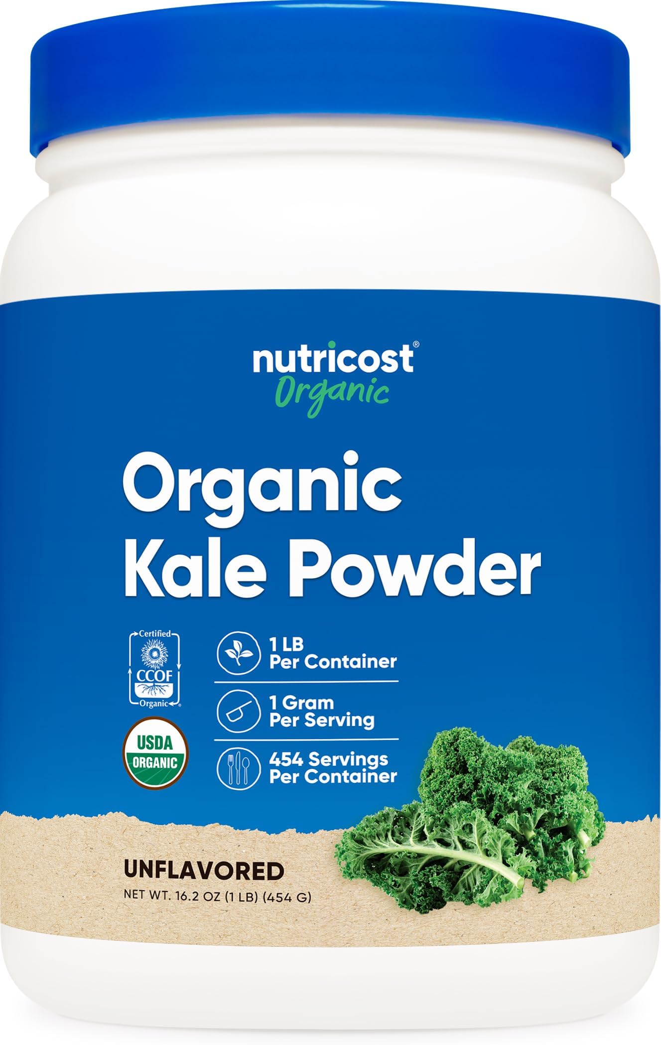 Amazon.com: Nutricost Organic Kale Powder 1LB - All Natural, Non-GMO ...