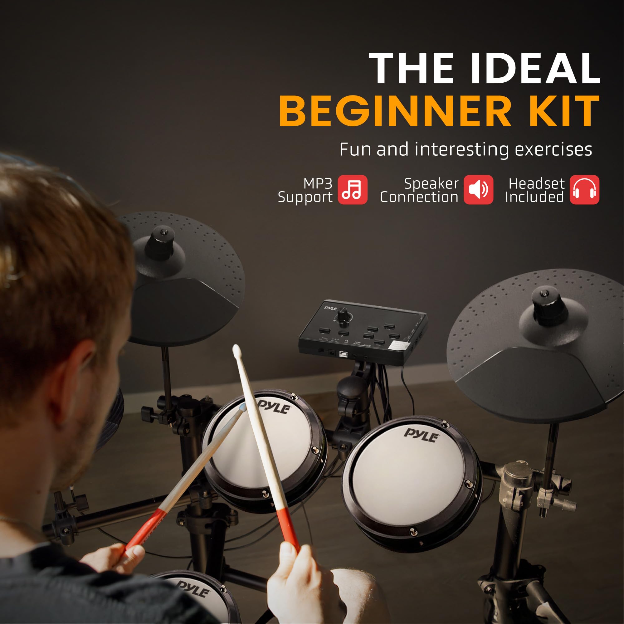 Snapklik.com : Pyle Electronic Drum Set