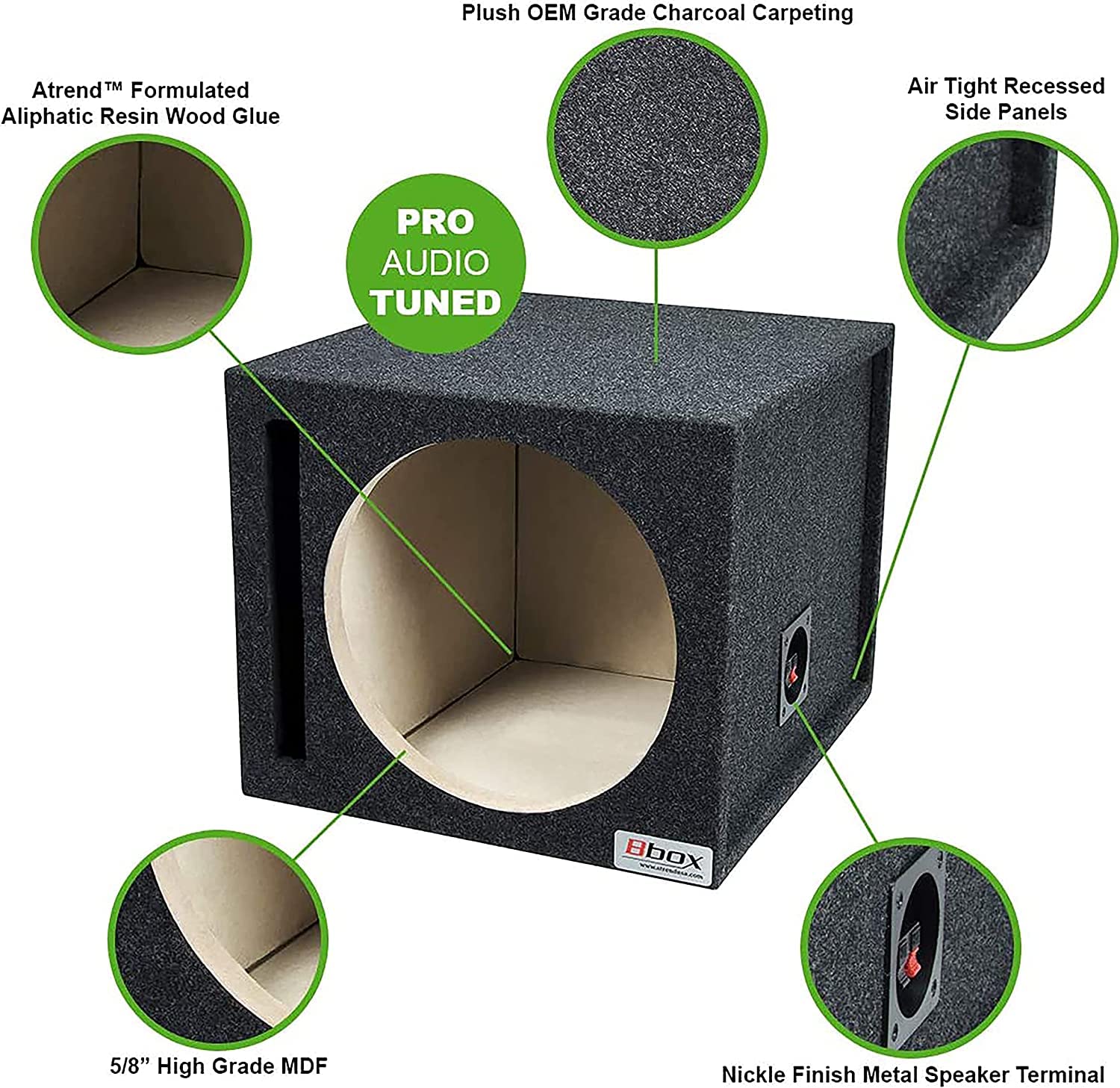 Snapklik.com : Atrend Bbox 12SVSC Single Vented 12 Inch Subwoofer Box ...