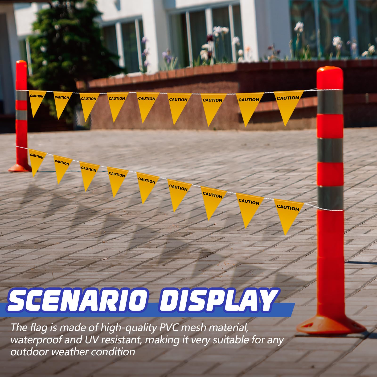 Snapklik.com : Preboun Perimeter Marking Flags 102 Ft/ 45 Pcs Caution ...