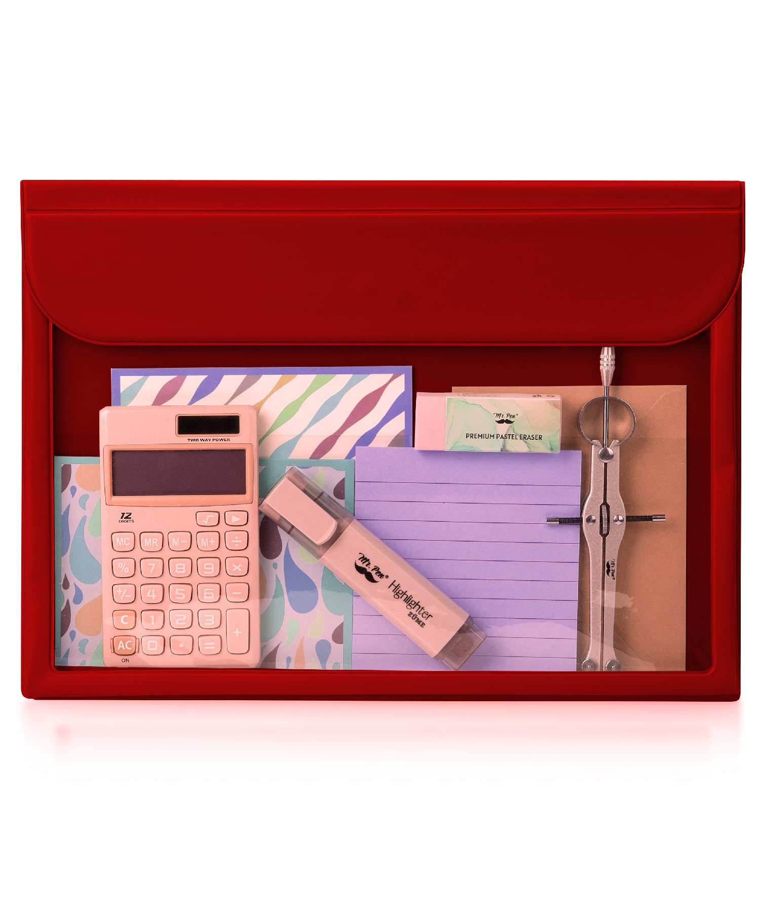 Amazon.com : Mr. Pen- File Folder, Red, Plastic File Folders Letter ...