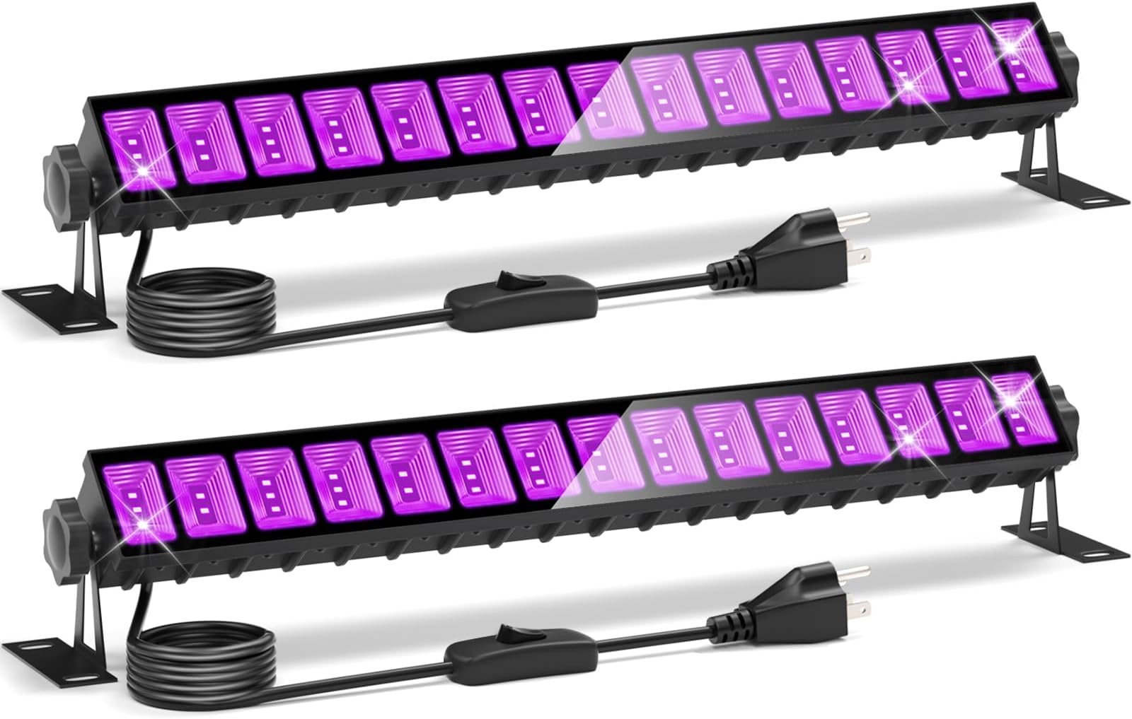 YIAYETOG 40W Waterproof LED Black Light Bar with 6FT Cord and Switch ...