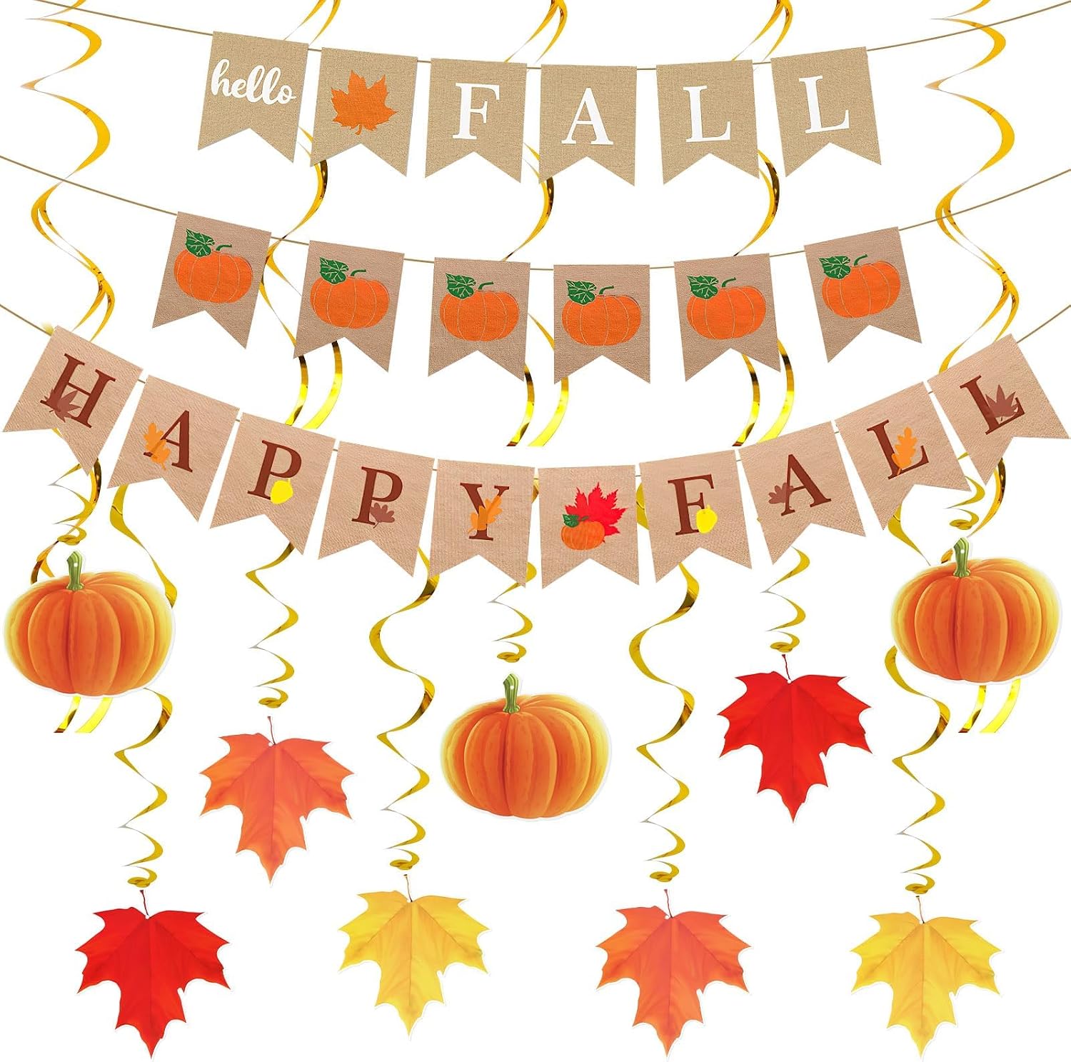 Amazon.com: MARFOREVER Fall Thanksgiving Day Hanging Decorations ...