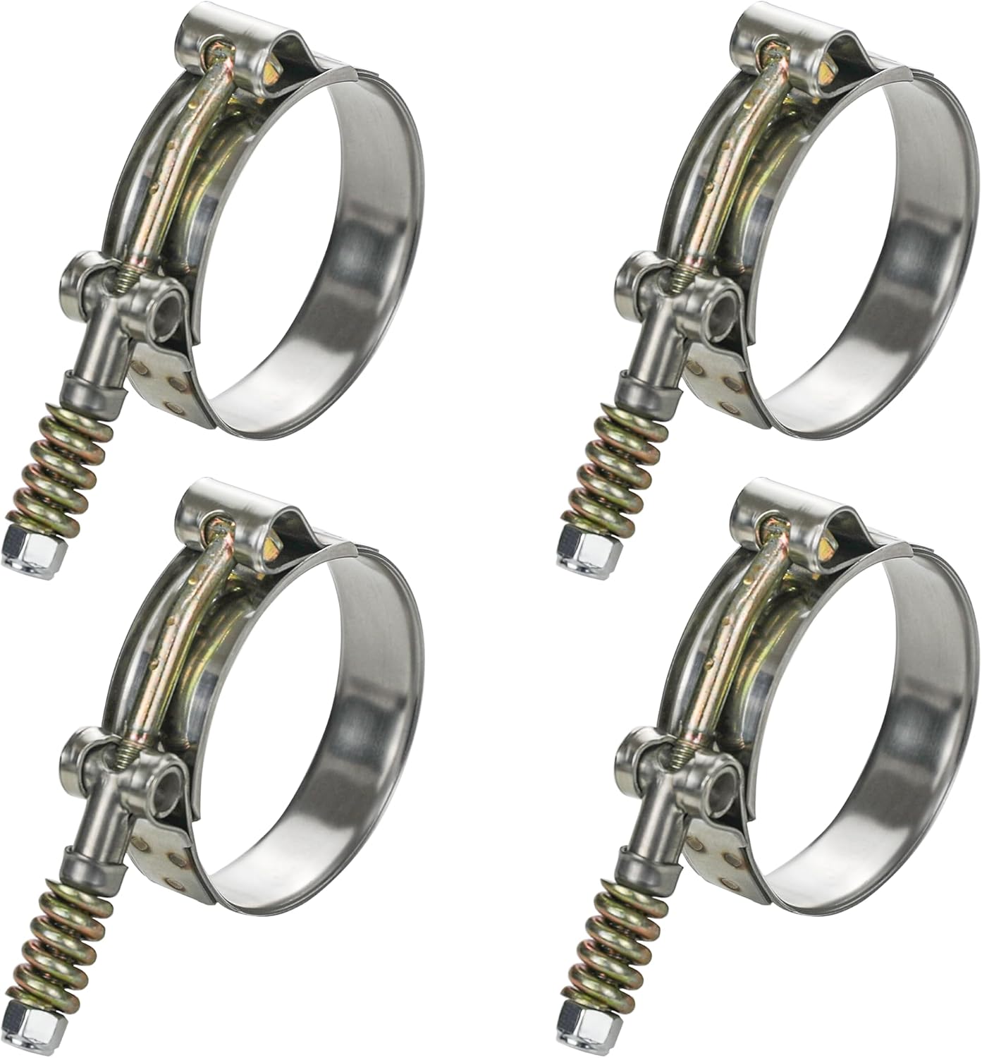 Amazon.com: WYSIWYKA 4 Pack T-Bolt Hose Clamps, Stainless Steel Hose ...