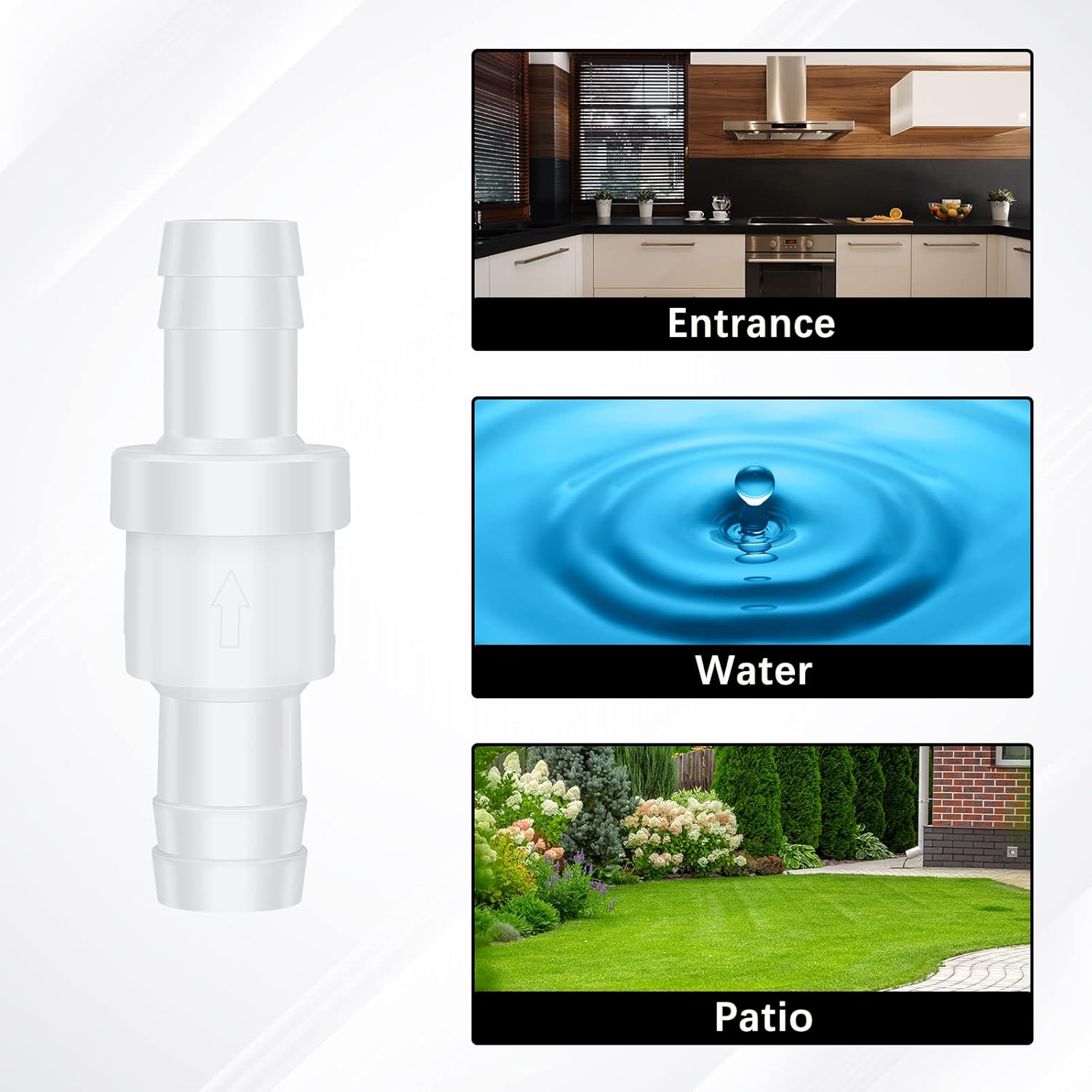 Buy One Way Inline Check Valve Non Return Fuel Oil Water Gas Air One ...