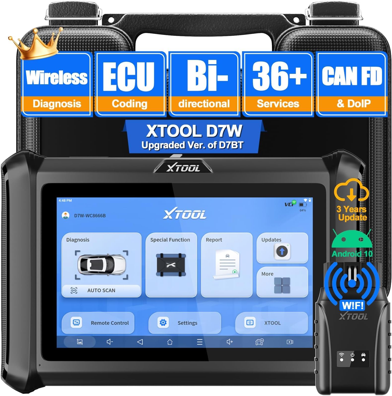 Amazon.com: XTOOL D7S Bidirectional Scan Tool, 2025 OBD2 Scanner Diagnostic Tool with FCA ...