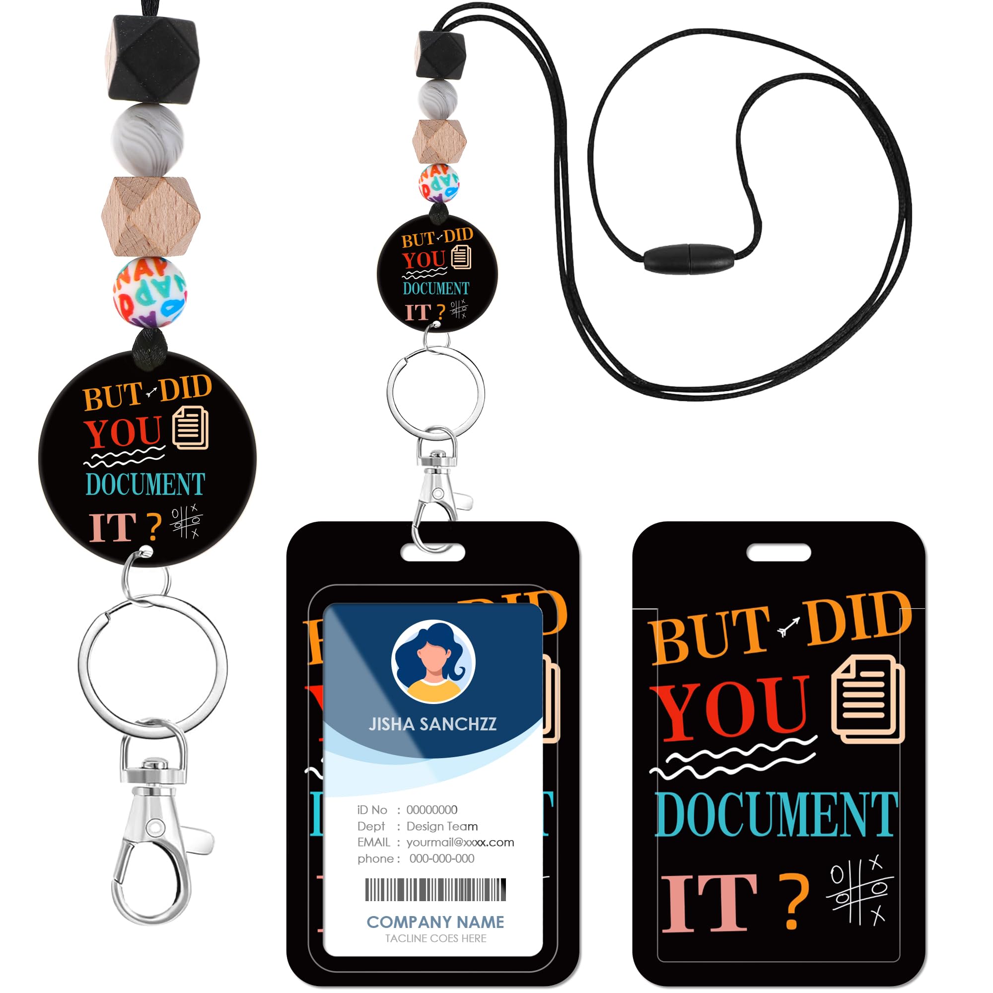 Amazon.com: AFRITEE Funny Lanyard with ID Holder - Black Funny Lanyards ...