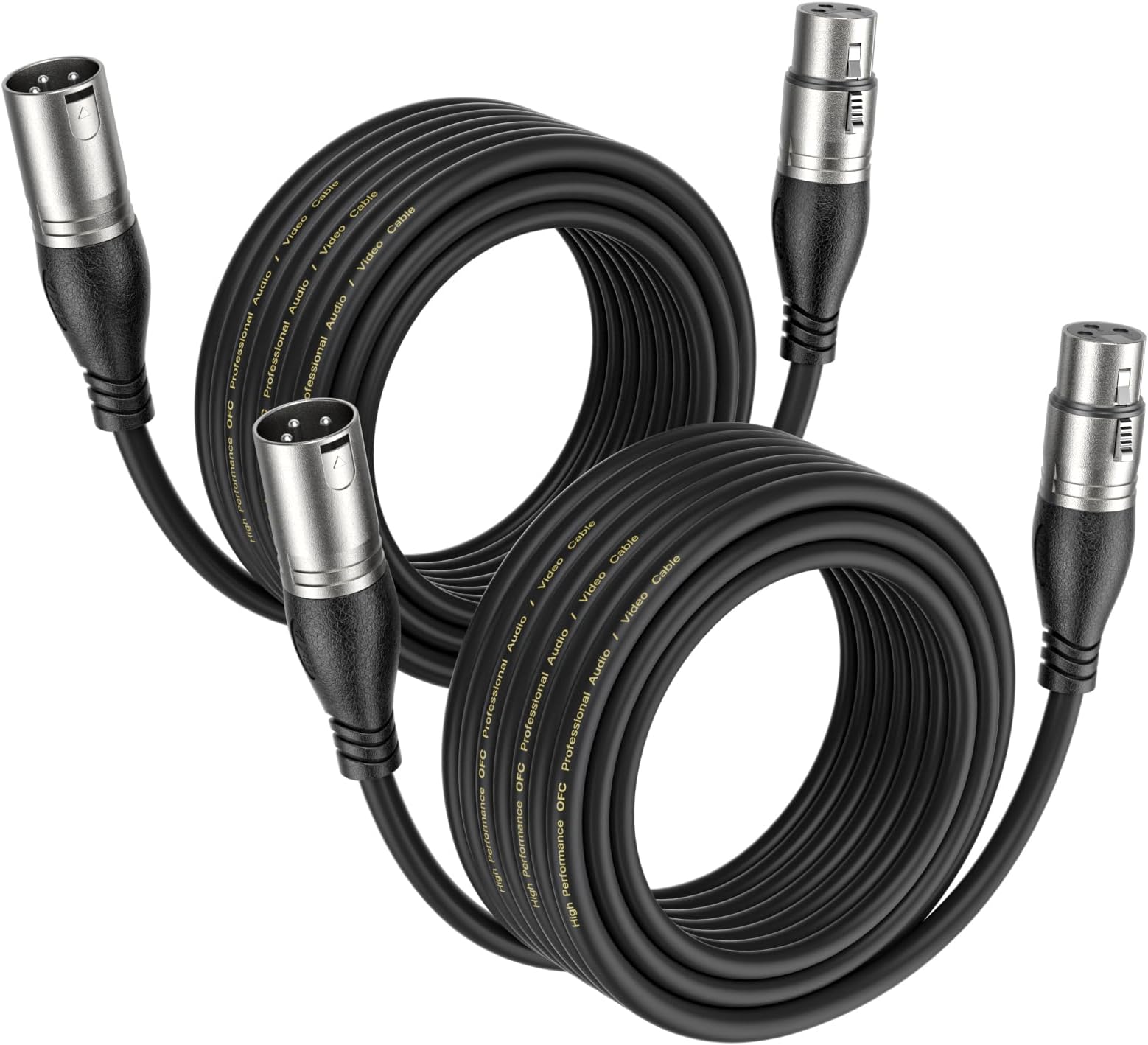 NUOSIYA 2 Pack XLR Cable, 10M/33ft Balanced Microphone XLR Male to ...