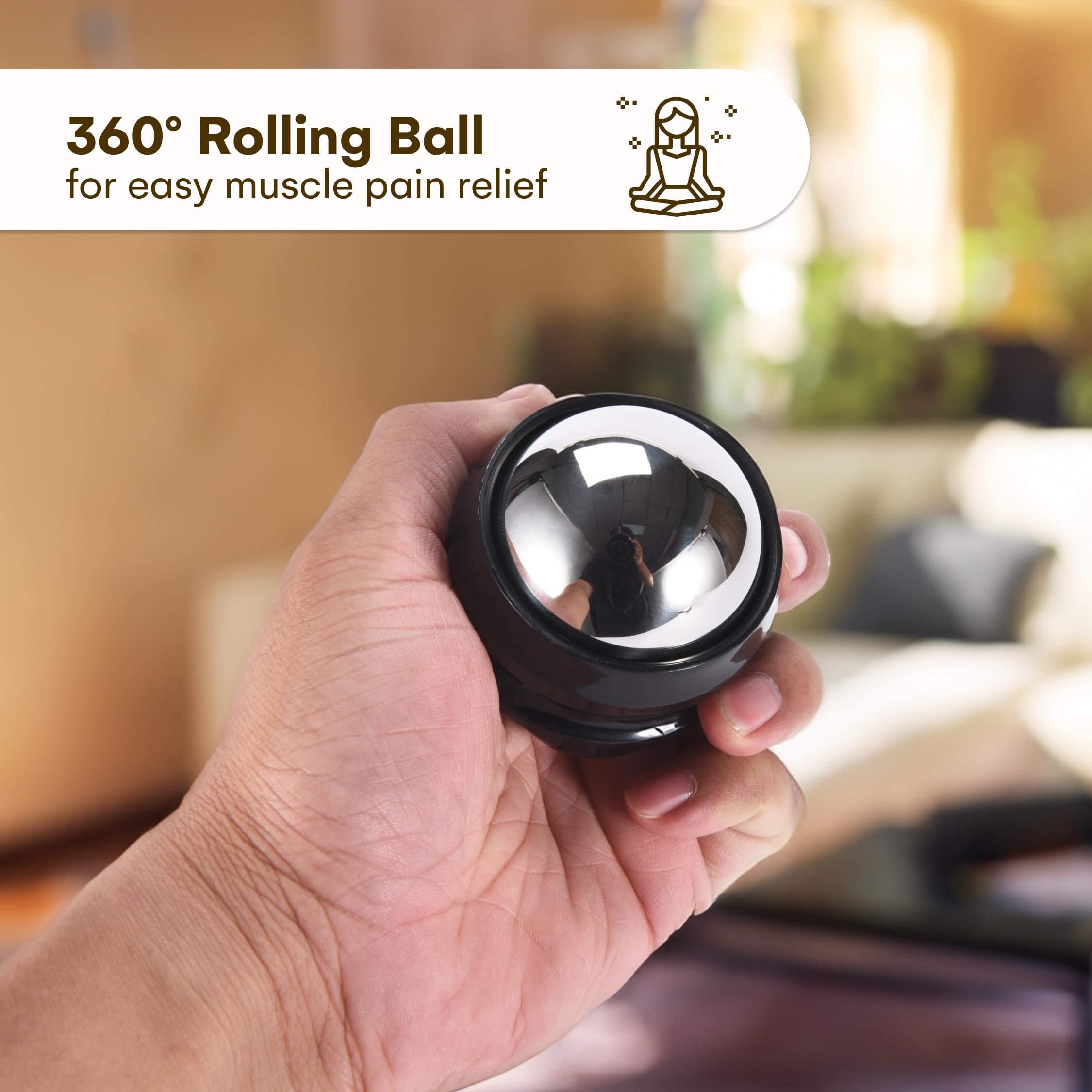 Snapklik.com : PURAVA Premium 3-in1 Massage Roller Ball Set Deep Tissue ...