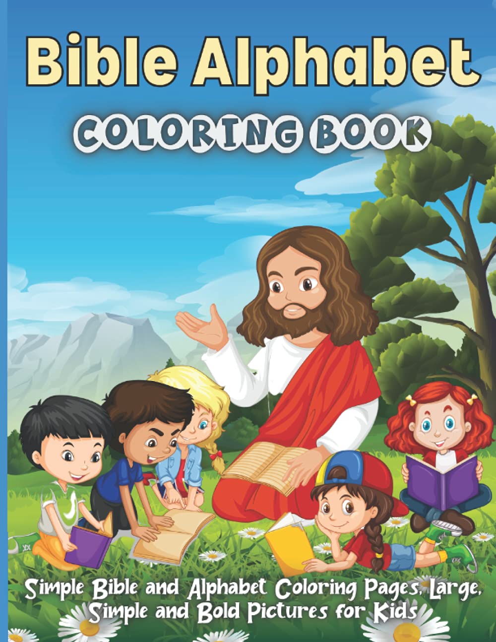 Buy Bible Alphabet Coloring Book: Simple Bible and Alphabet Coloring ...