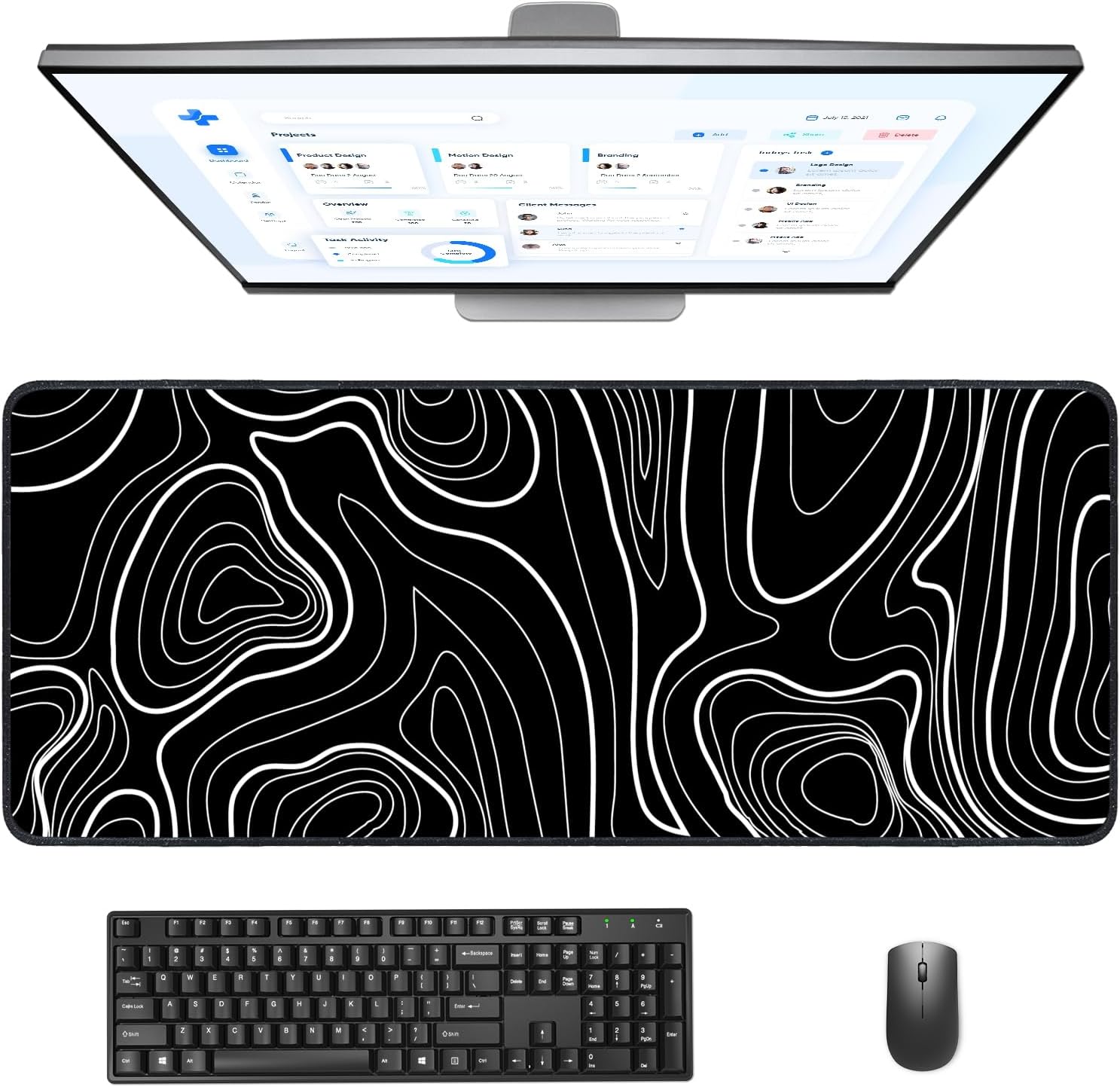 Amazon.com : Giecy Large Gaming Mouse Pad, Extended Desk Mat With Non ...