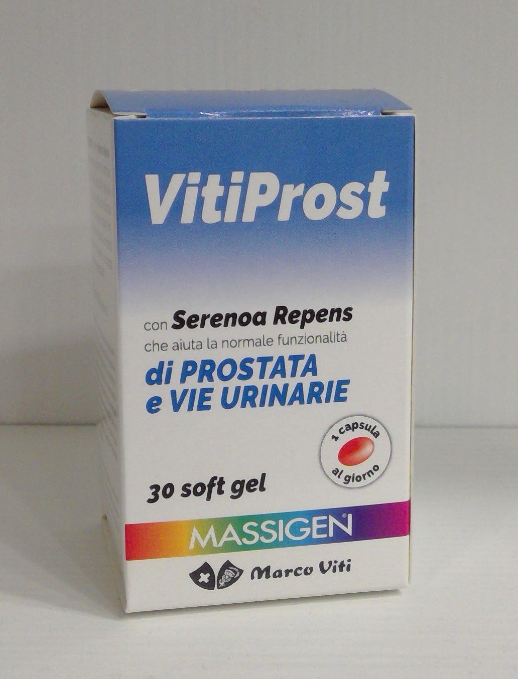 MASSIGEN VITIPROST 30 soft gel aiuta la funzionalità di PROSTATA e VIE ...