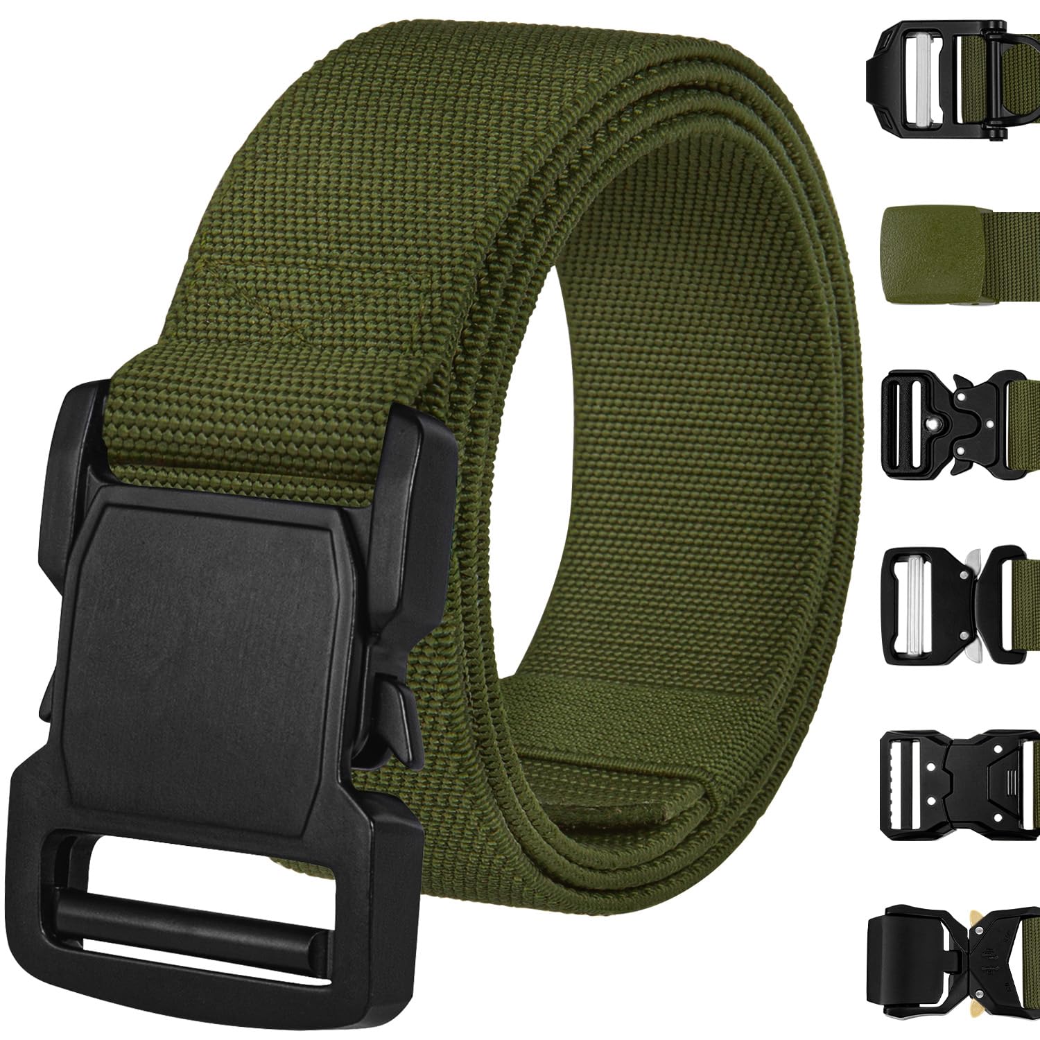 Snapklik.com : TECEUM Tactical Belt Green B5 S Heavy-Duty Military