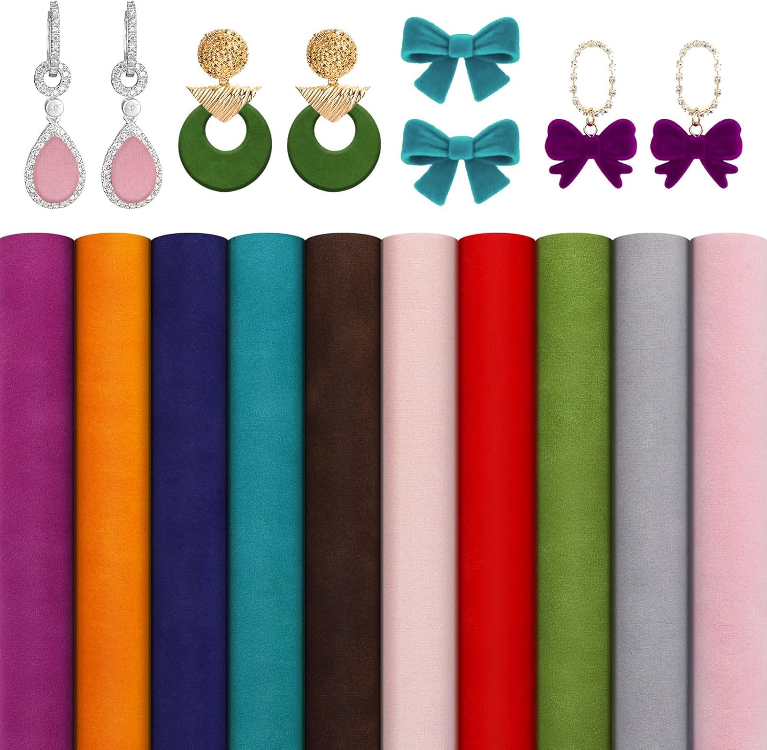 Amazon.com: TXIN 10 Pcs Double Sided Velvet Fabric 8 x 13 Inch Soft ...