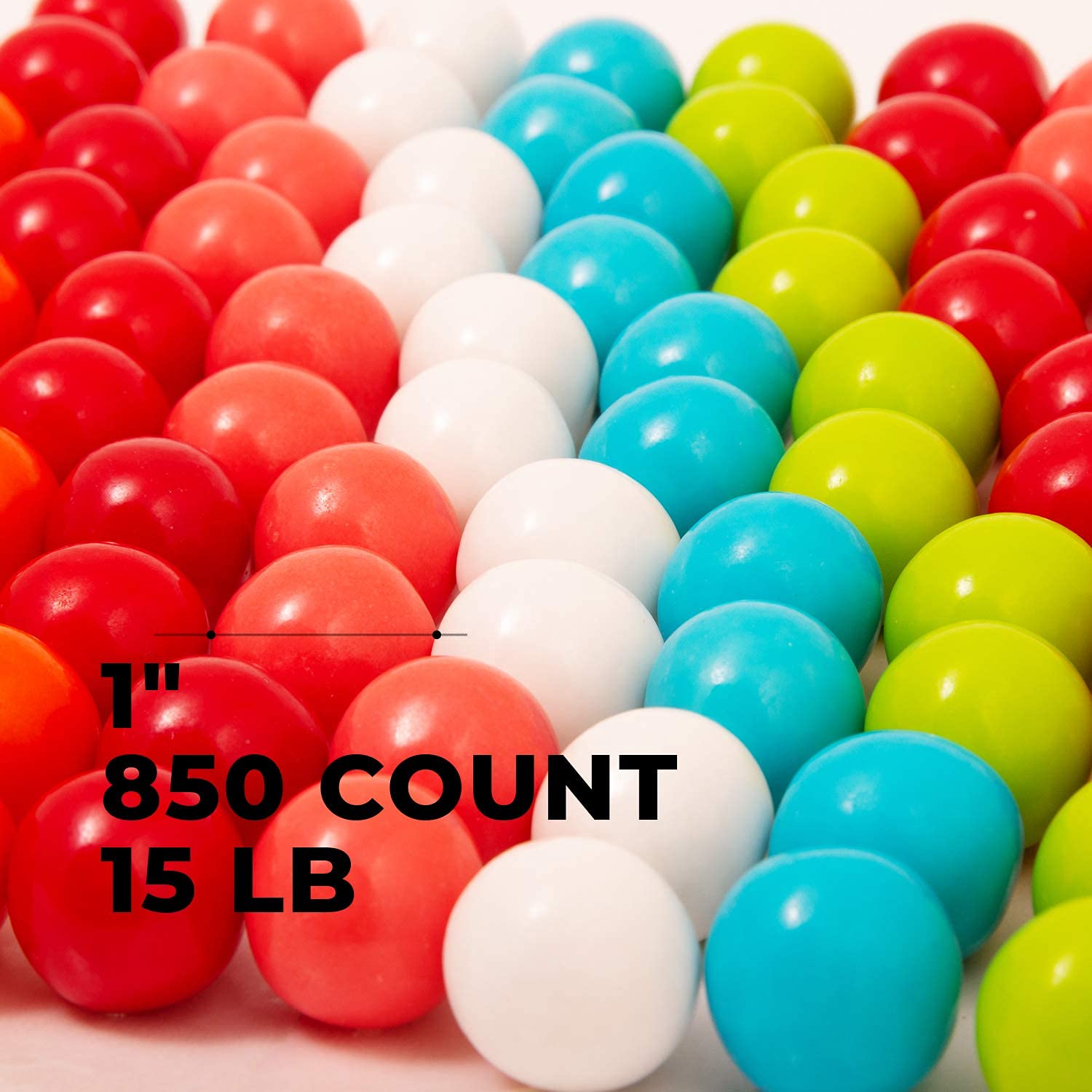 Gumballs for Gumball Machine - Fruit Shake 1 Inch Large Gumballs - 15 ...