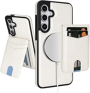 Amazon.com: SkyEagle Compatible with Magsafe 2 in 1 Detachable Galaxy S25 Wallet Case with Card ...