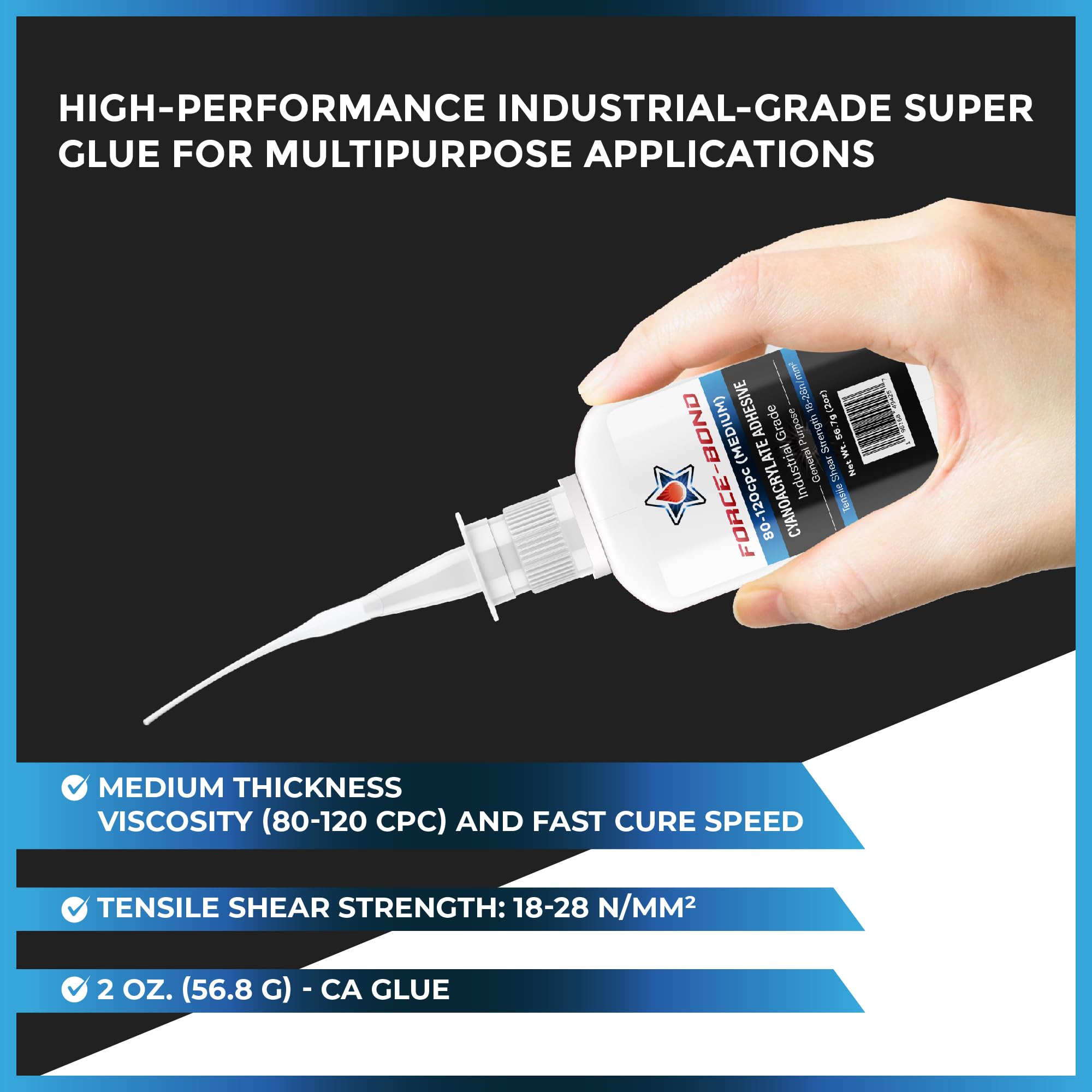 Snapklik.com : Force-Bond Industrial Super Glue Medium Viscosity Fast ...