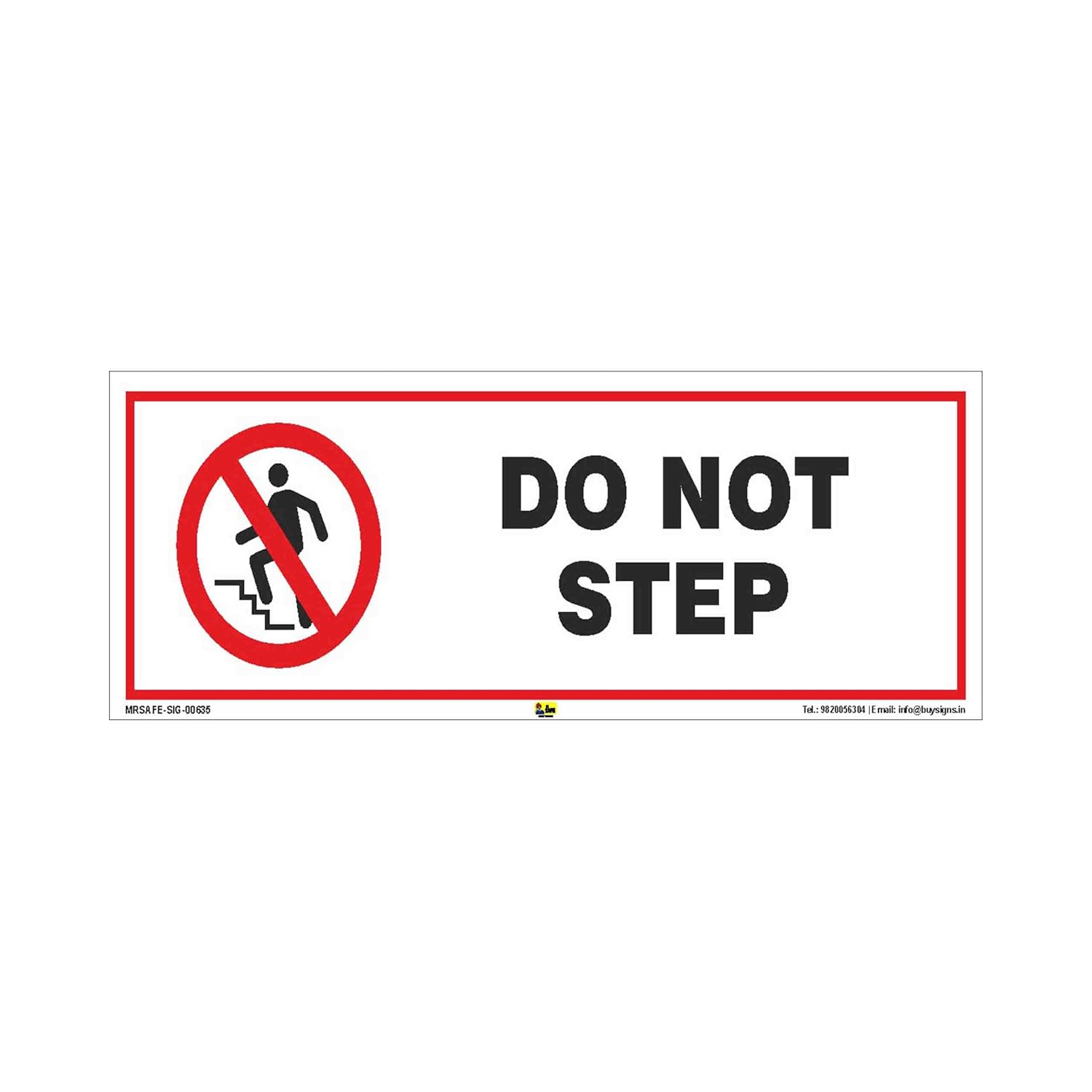 Mr. Safe - Do Not Step Sign PVC Sticker (15 Inch X 6 Inch) : Amazon.in ...