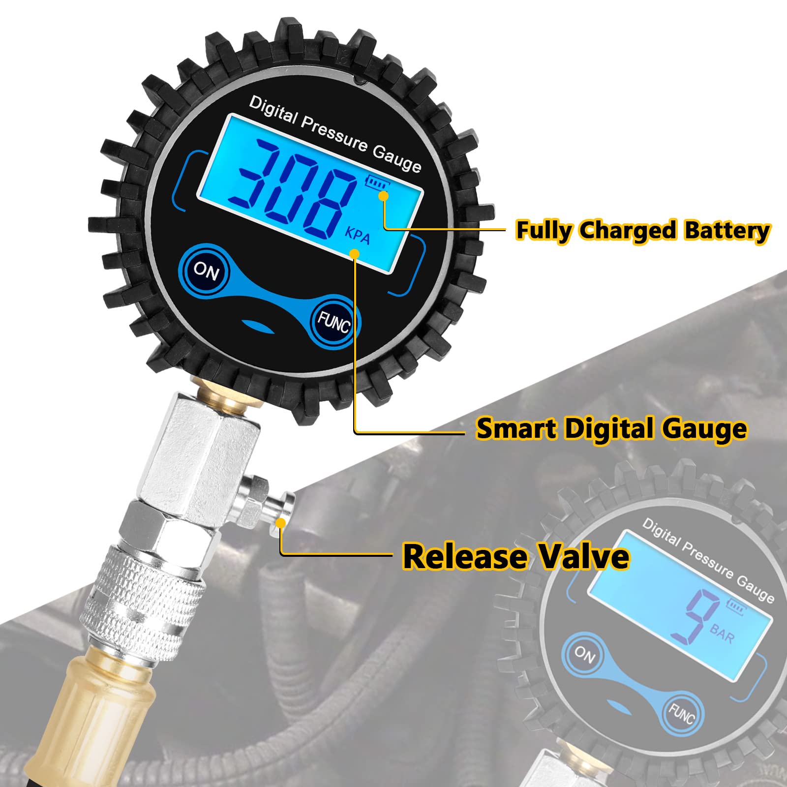 Snapklik.com : BETOOLL 8pcs Compression Tester Automotive - Digital ...