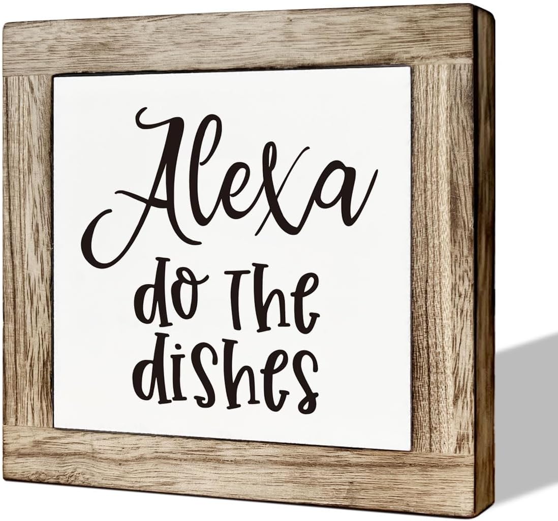 Amazon.com : Alexa Do the Dishes Sign - Kitchen Decor - Funny Modern ...