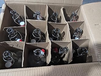 Amazon.com: FastRack Swing Top Glass Bottles |33 oz – Pack of 12 ...