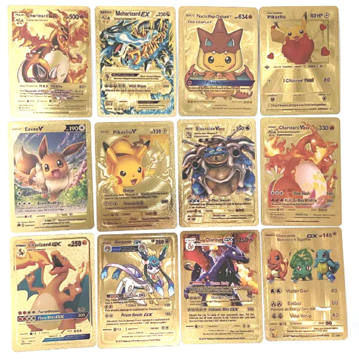 55 Pcs Gold Cards Packs Golden Foil Tcg Cards Deck | Desertcart GB