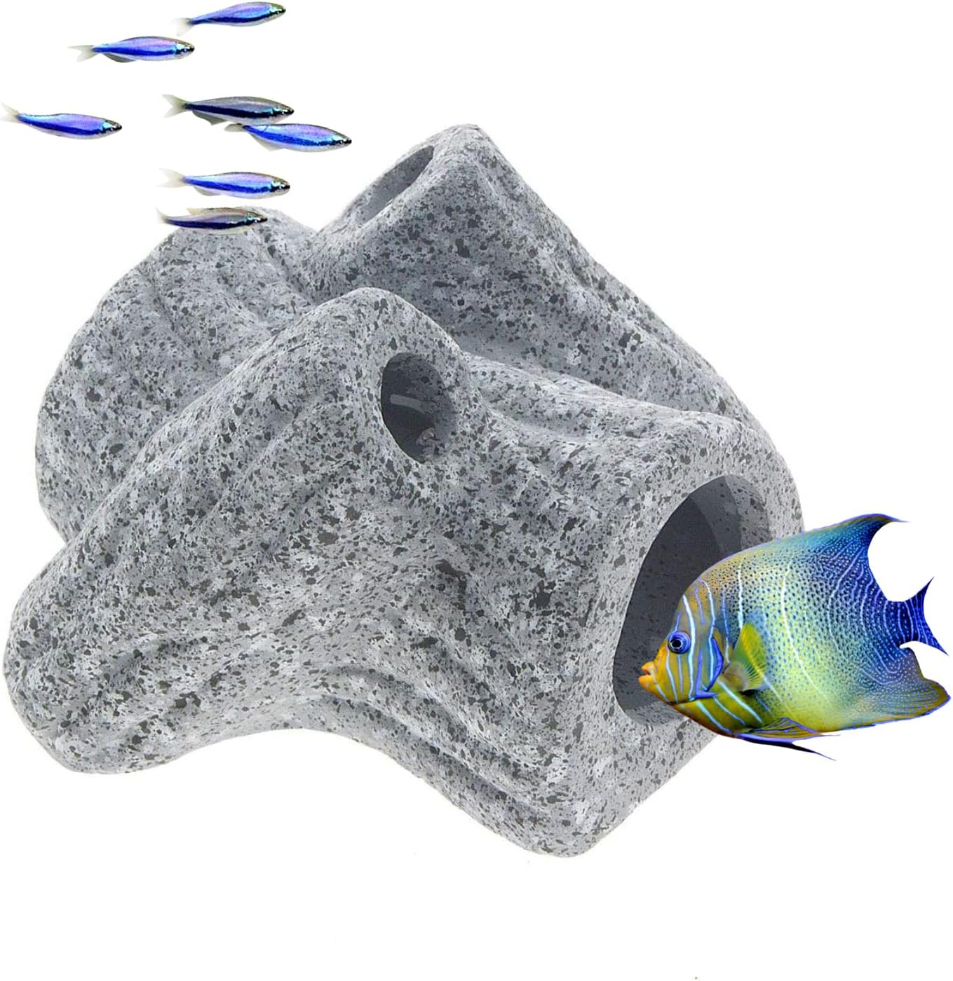 FuninCrea Fish Tank Decoration Accessories, Aquarium Decor Rock Caves ...