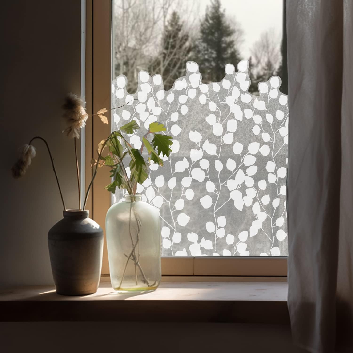 Chicskin 150X58CM Window Film Privacy for Glass Windows, Pure White ...