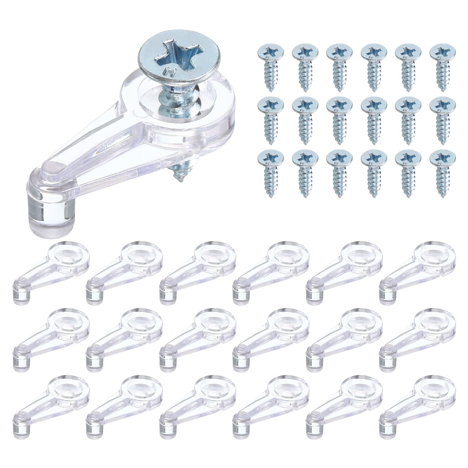uxcell Glass Retainer Clips, 0.9 x 0.51 Inch Glass Panel Fixing Clip ...