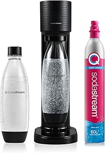 Sodastream Gaia Manual Sparkling Water Maker - Cordless Sparkling Water Machine with 1 Litre ...