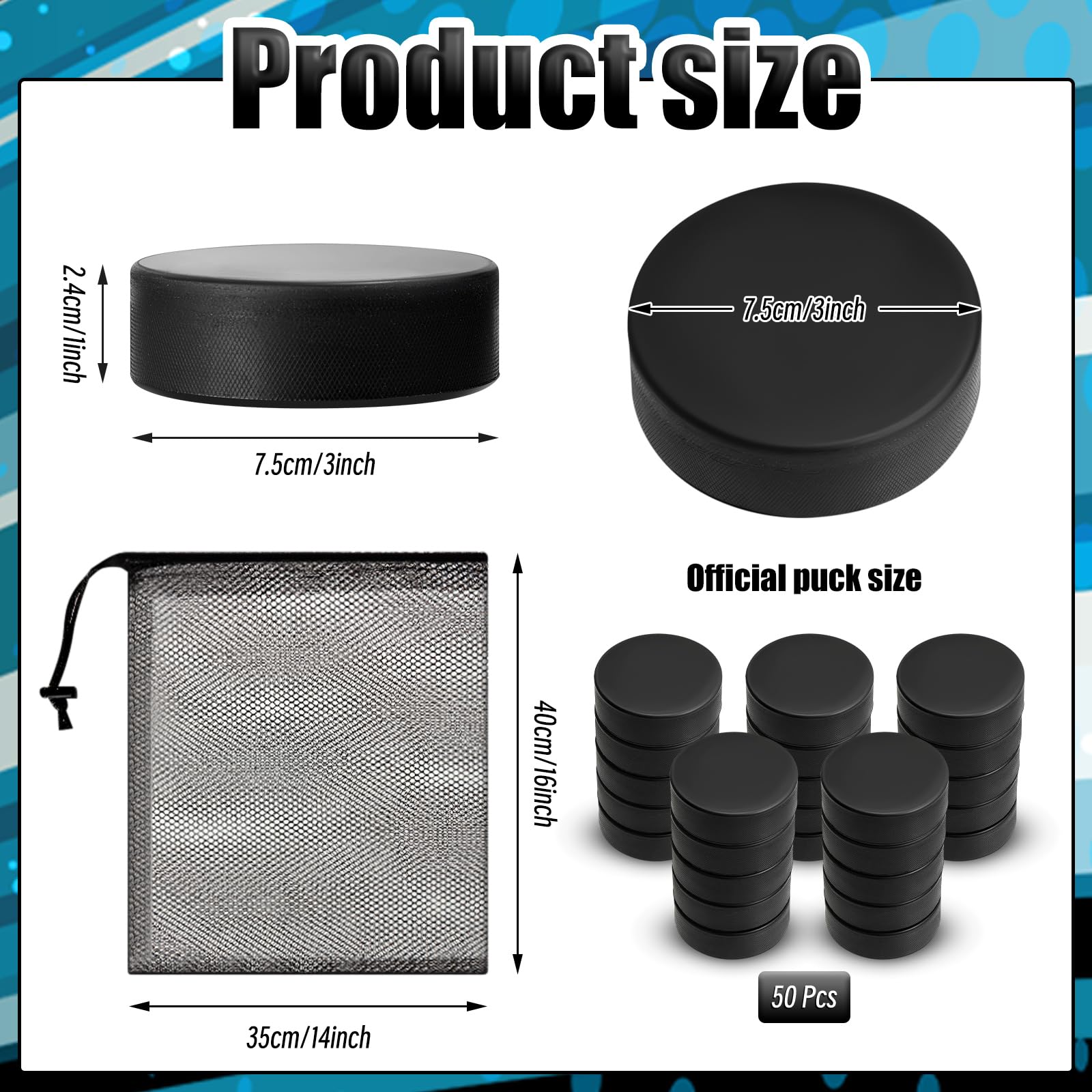 Liliful Sport Foam Ice Hockey Pucks Black 3 Inch for Practicing and ...