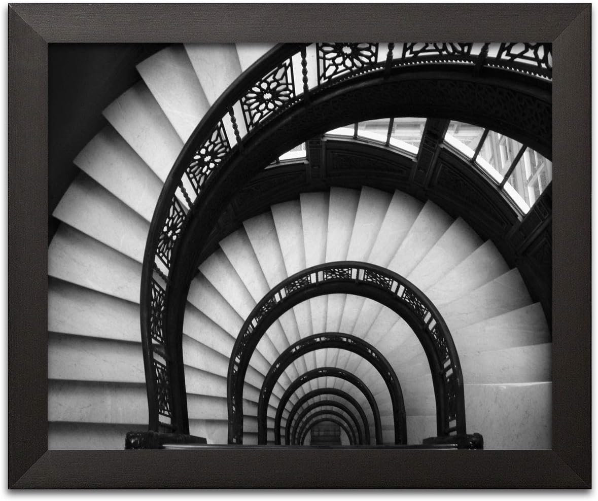 Amazon.com: Gango Home Decor Beautiful Black and White Spiral Staircase ...