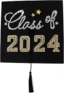 Amazon.com: Gold 2024 Graduation Cap Bling Stickers by Recollections ...