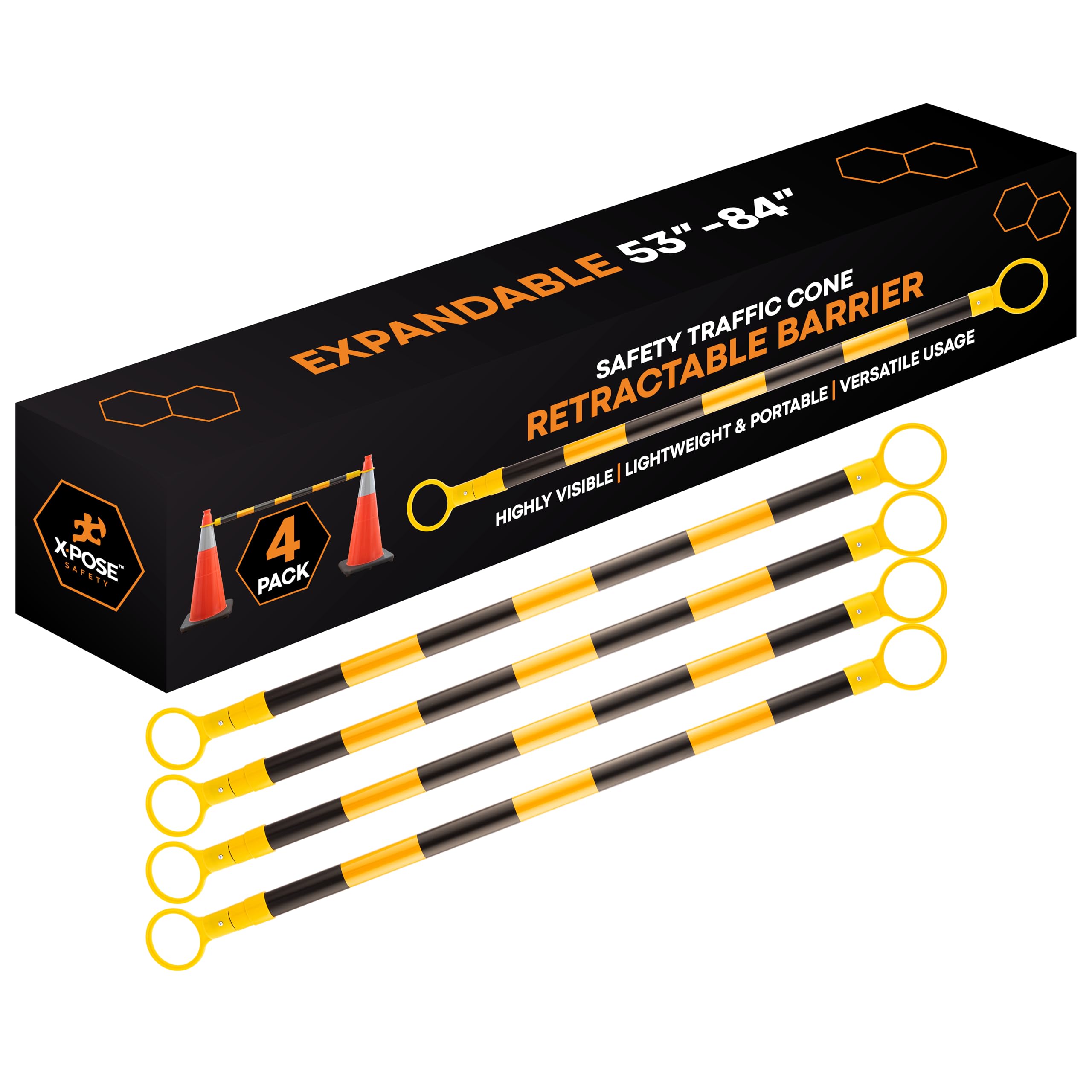 Snapklik.com : Retractable Barrier For Safety Traffic Cones - 2" OD ...