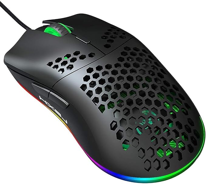 HXSJ J900 USB Wired Gaming Mouse RGB Gaming Mouse with Six Adjustable ...