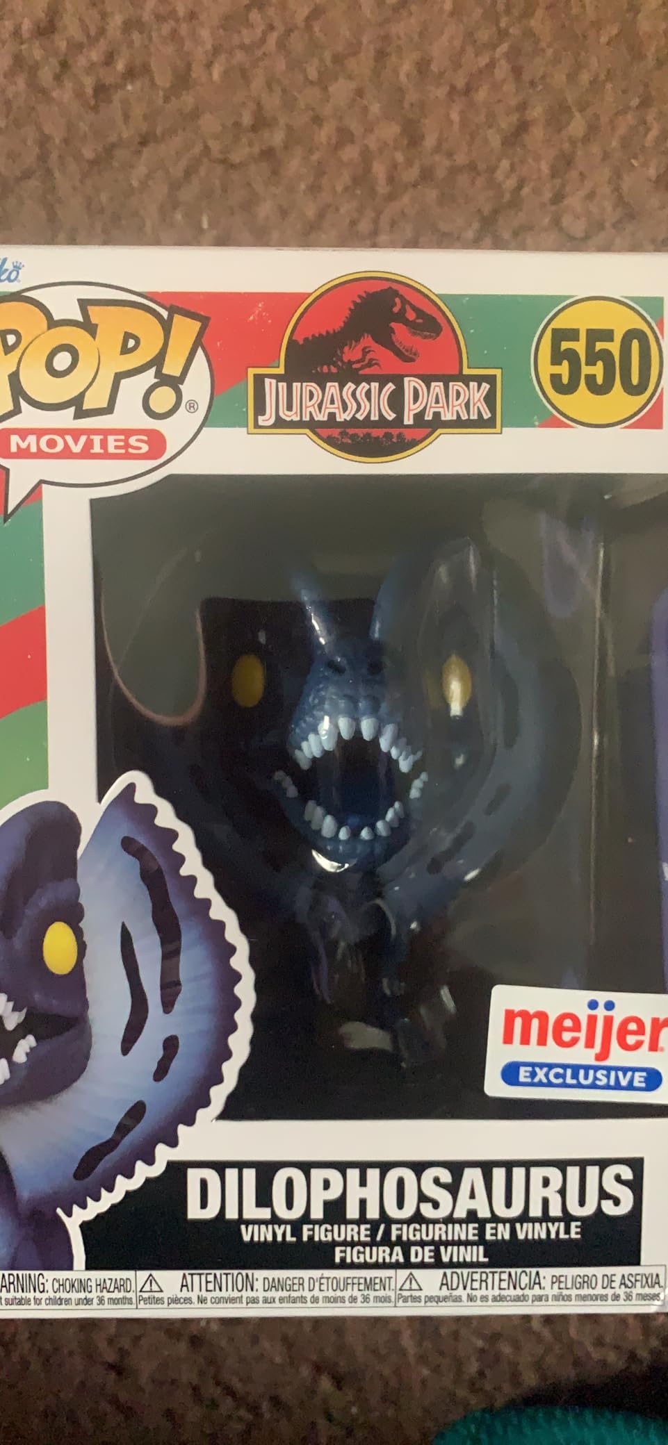Amazon.com: POP Funko Movie Jurassic Park Exclusive Dilophosaurus #550 ...