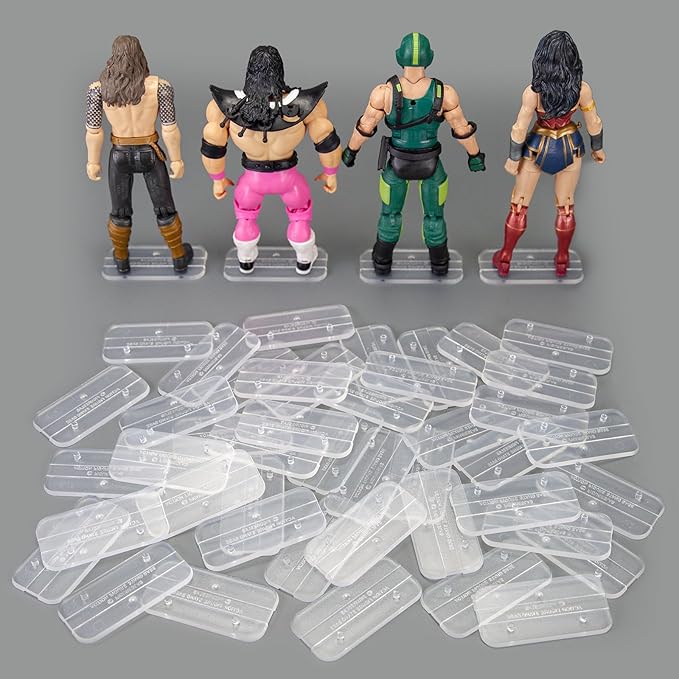 Amazon.com: SIXPOINTS 36 Pieces 6 inch Action Figure Stand , Plastic ...