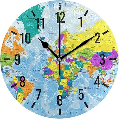 Amazon.com: World Time Clock - 10 Inch : Home & Kitchen