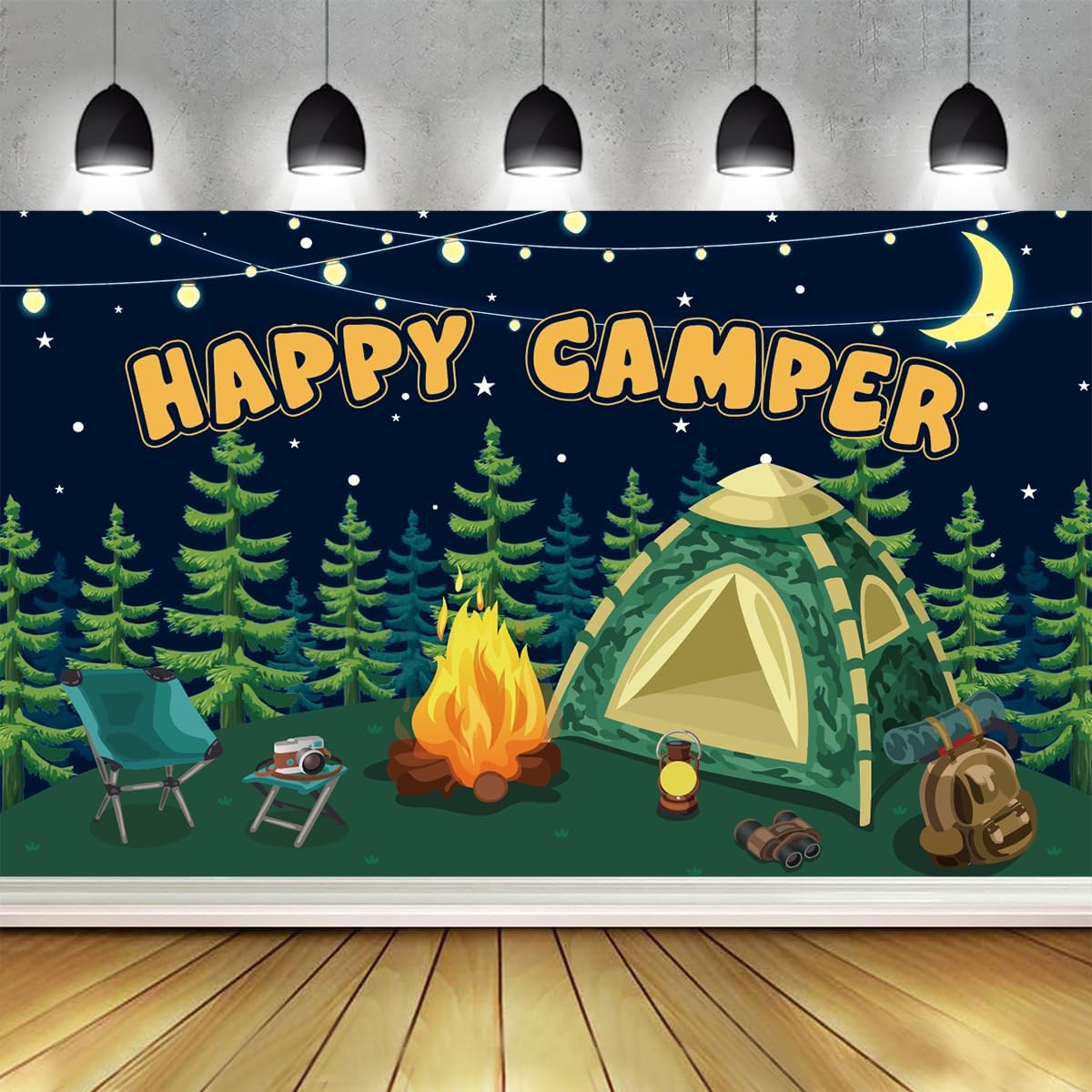 Amazon.com : Camping Themed Birthday Party Decorations Happy Camper ...